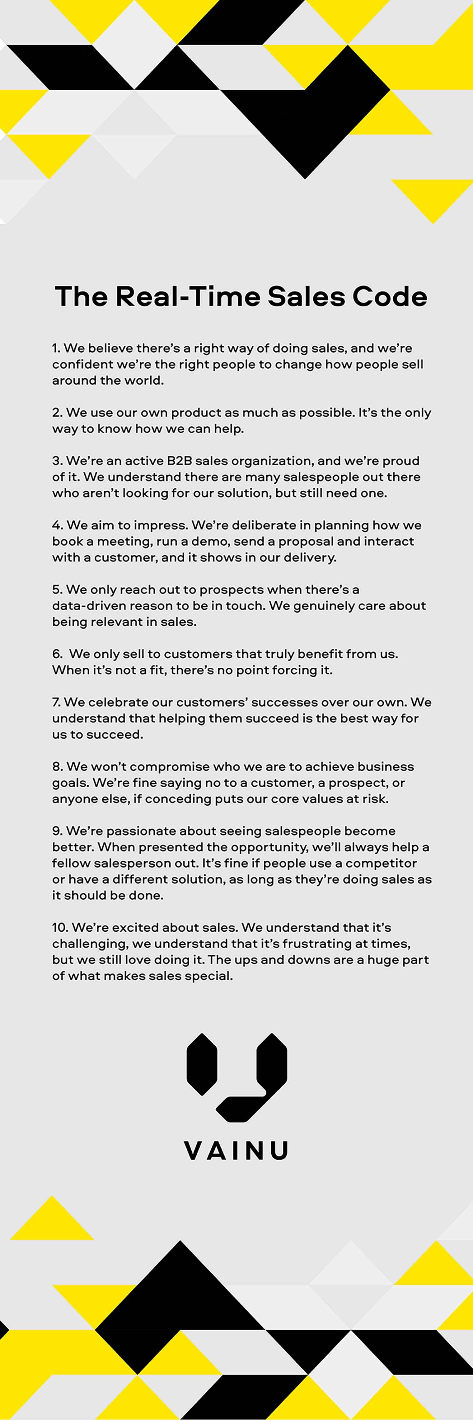 Doing sales the right way: our Sales Code