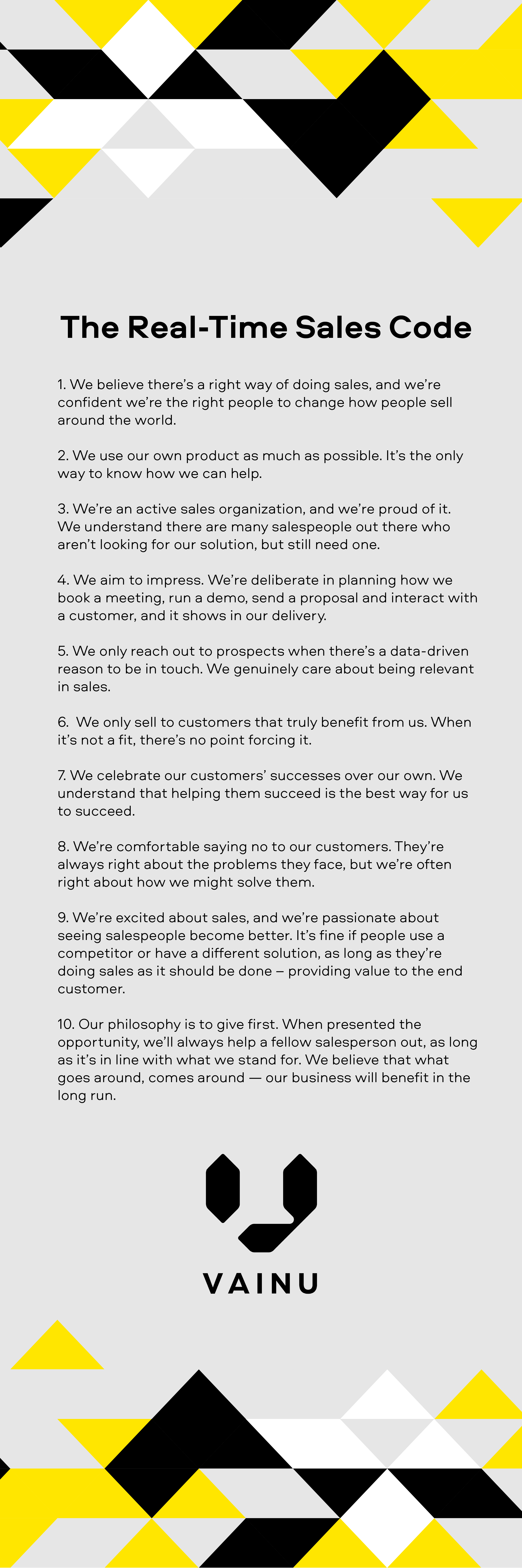 Doing sales the right way: our Sales Code